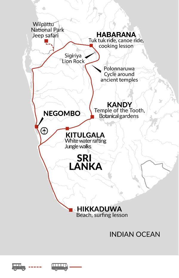 Wilpattu National Park Map